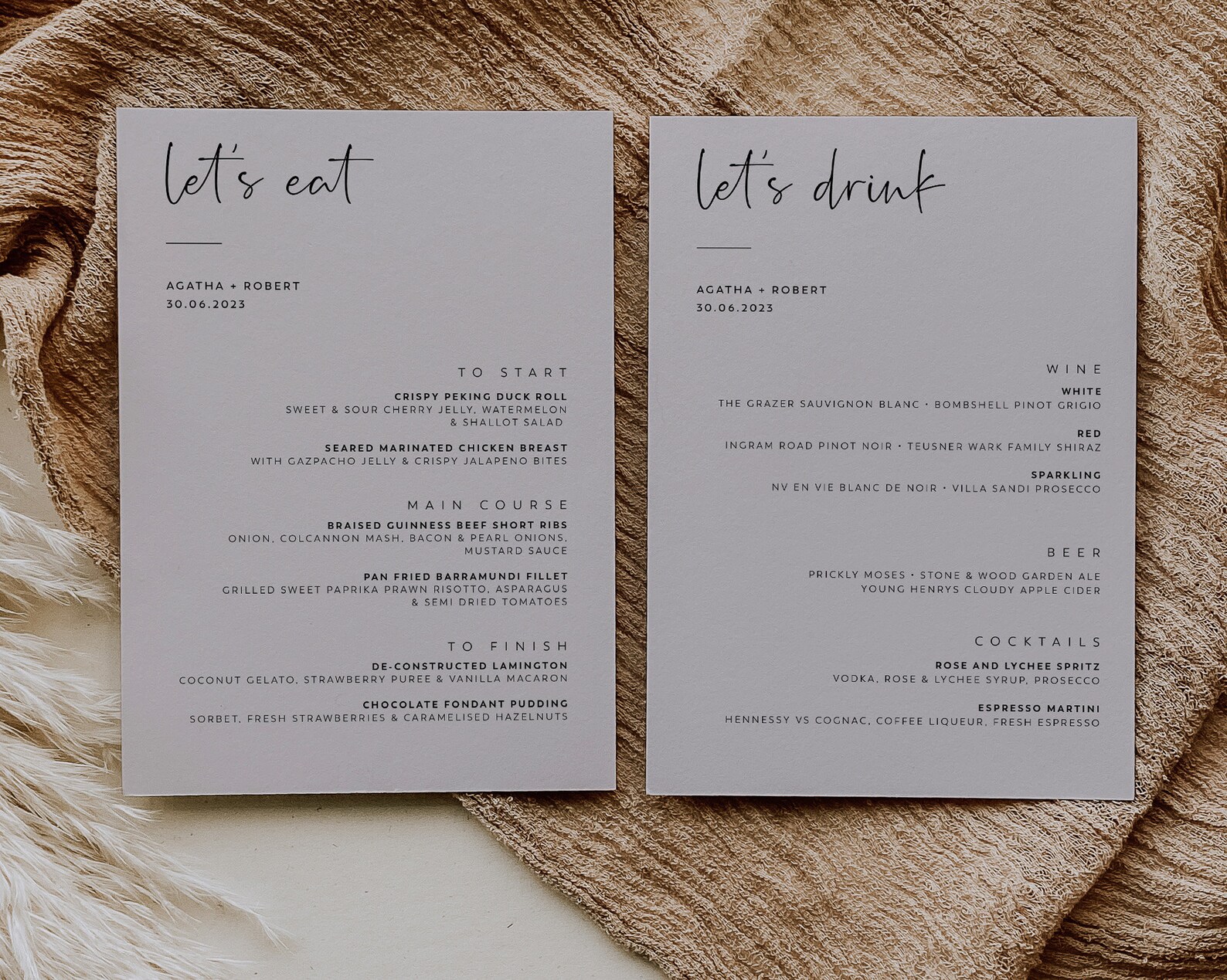Minimal Wedding Menu Template Minimalist Wedding Menu Modern - Etsy