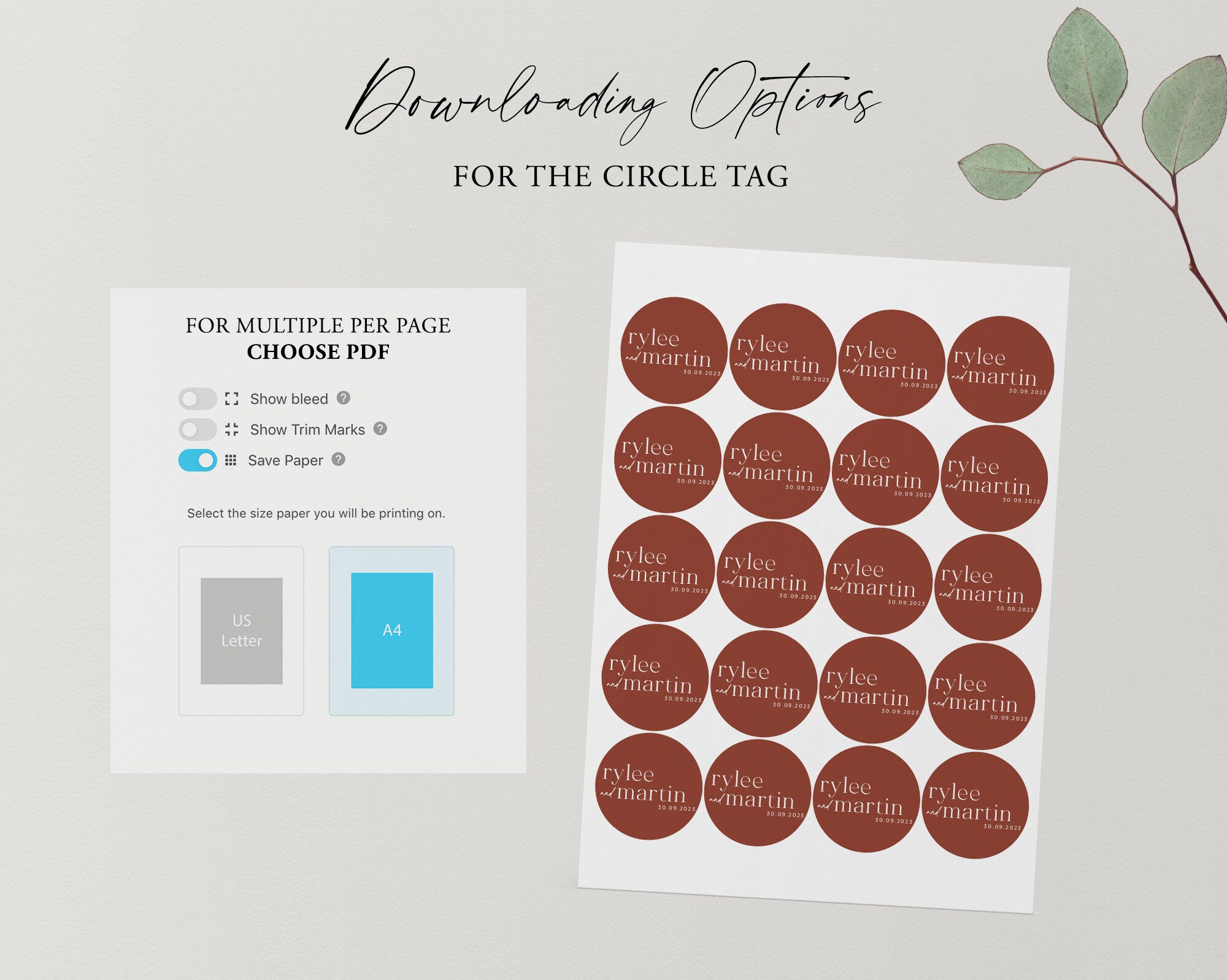 Round Wedding Gift Tags Thank You Gift Tags for Wedding | Etsy