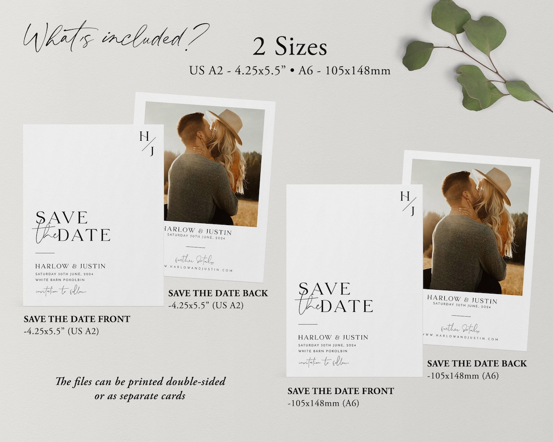 Save the Date Template Photo Save the Date Editable Save Our - Etsy