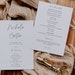 Minimalist Wedding Program Template, Modern Wedding Program, Minimal ...