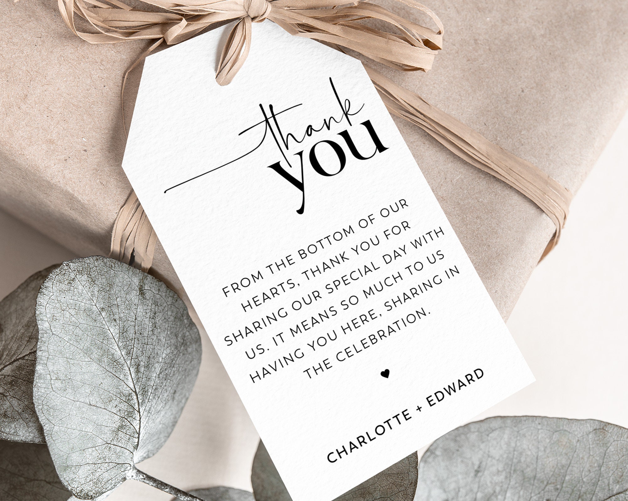 Wedding Favor Tag Template Minimalist Favour Tag Printable | Etsy