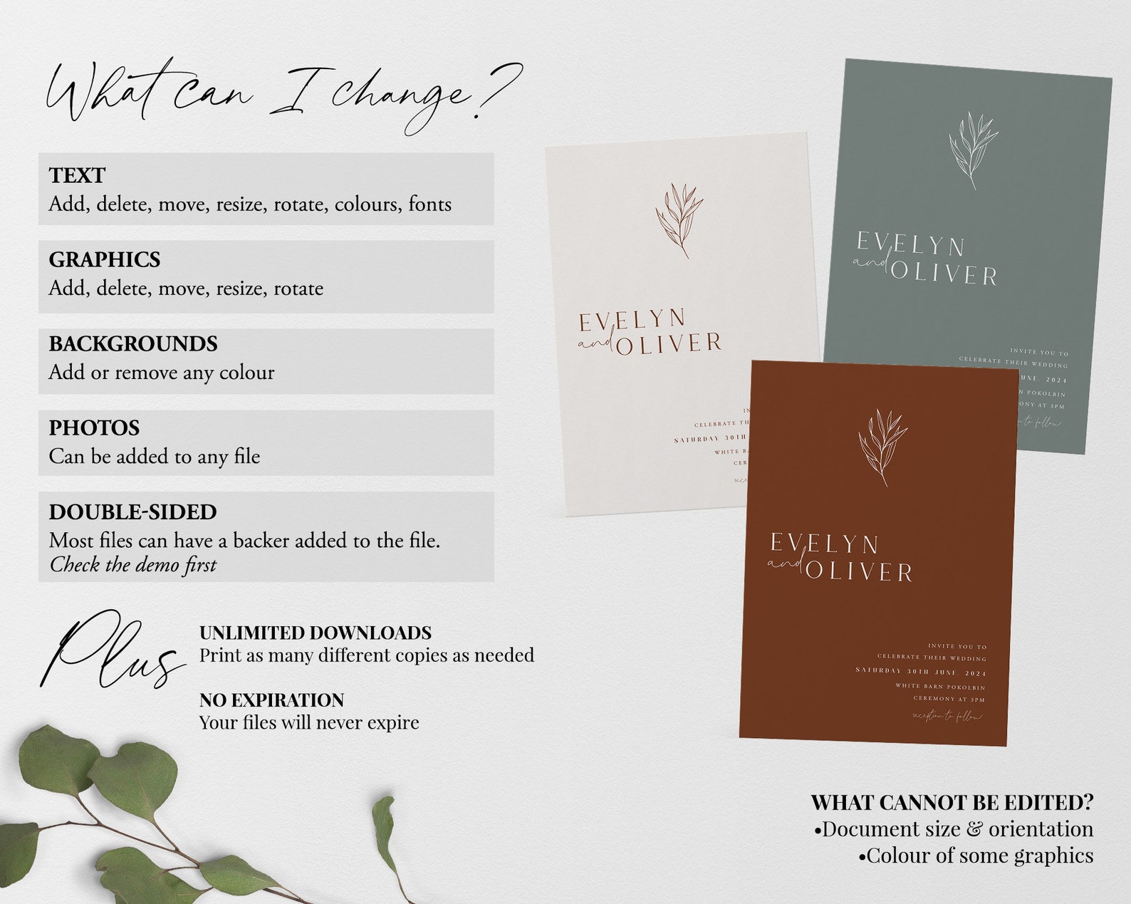 Boho Wedding Program Template Modern Wedding Program - Etsy