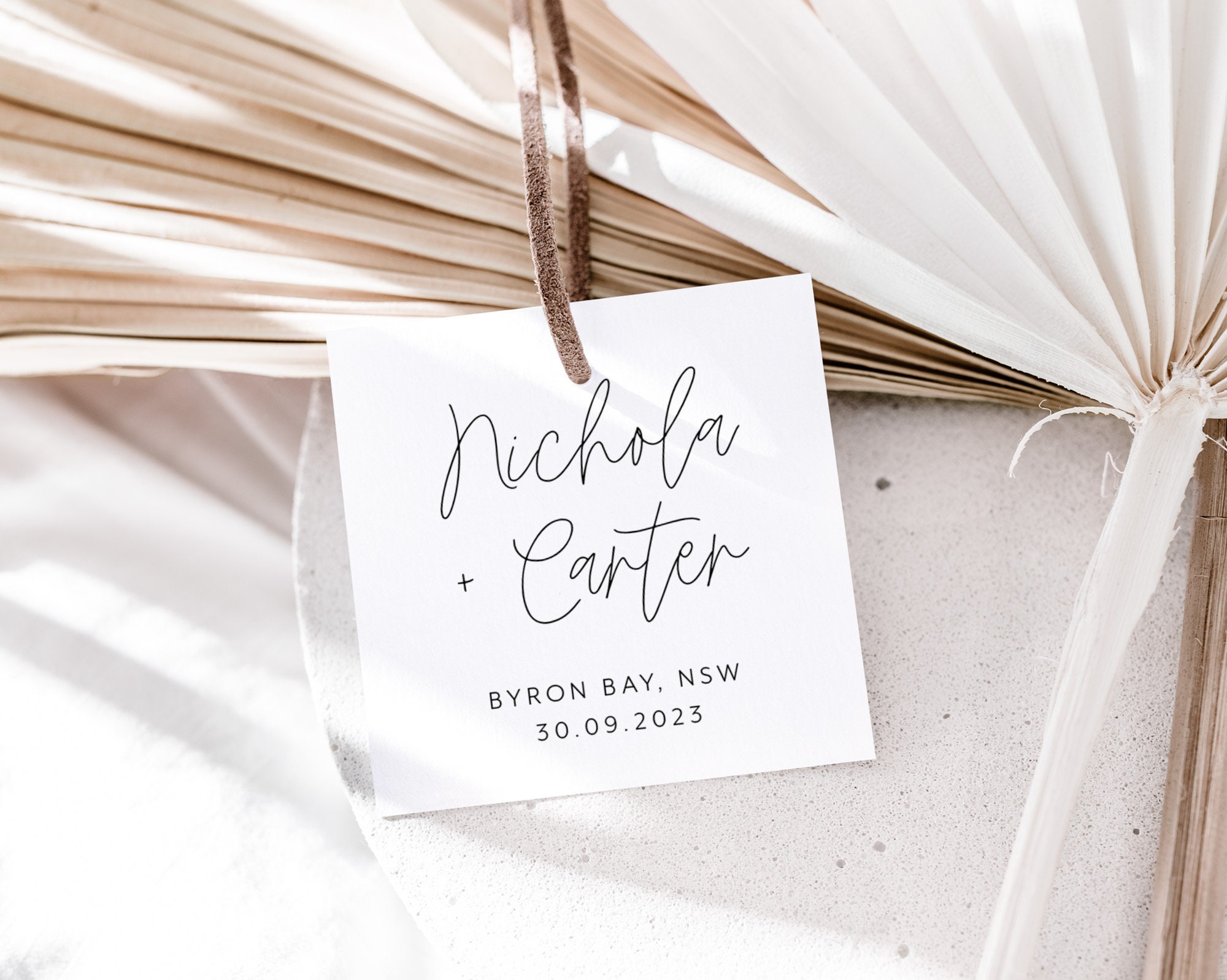 Minimalist Wedding Favor Tags: Round Thank You Gift (digital Download ...
