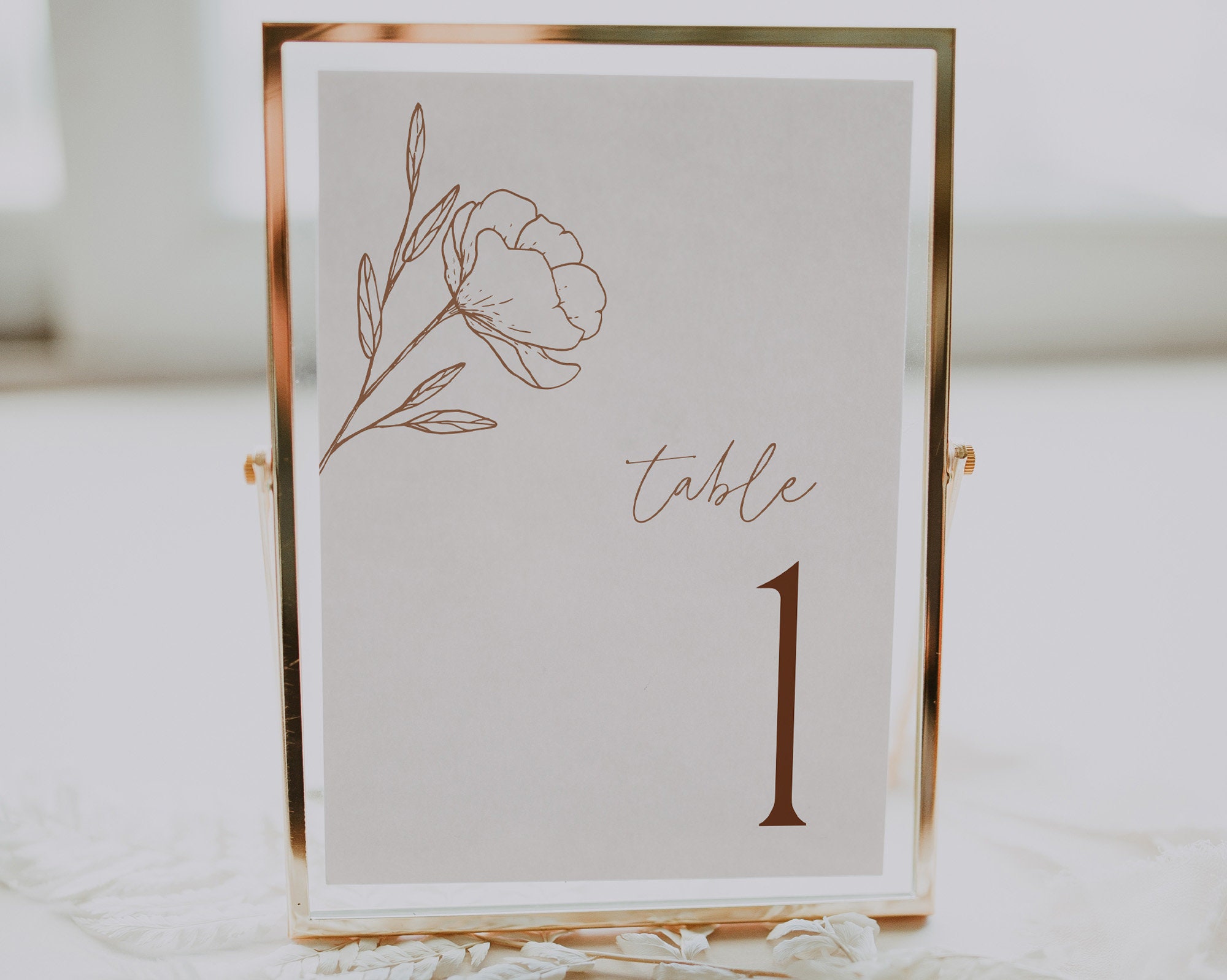 Printable Table Numbers Template Modern Wedding Table - Etsy