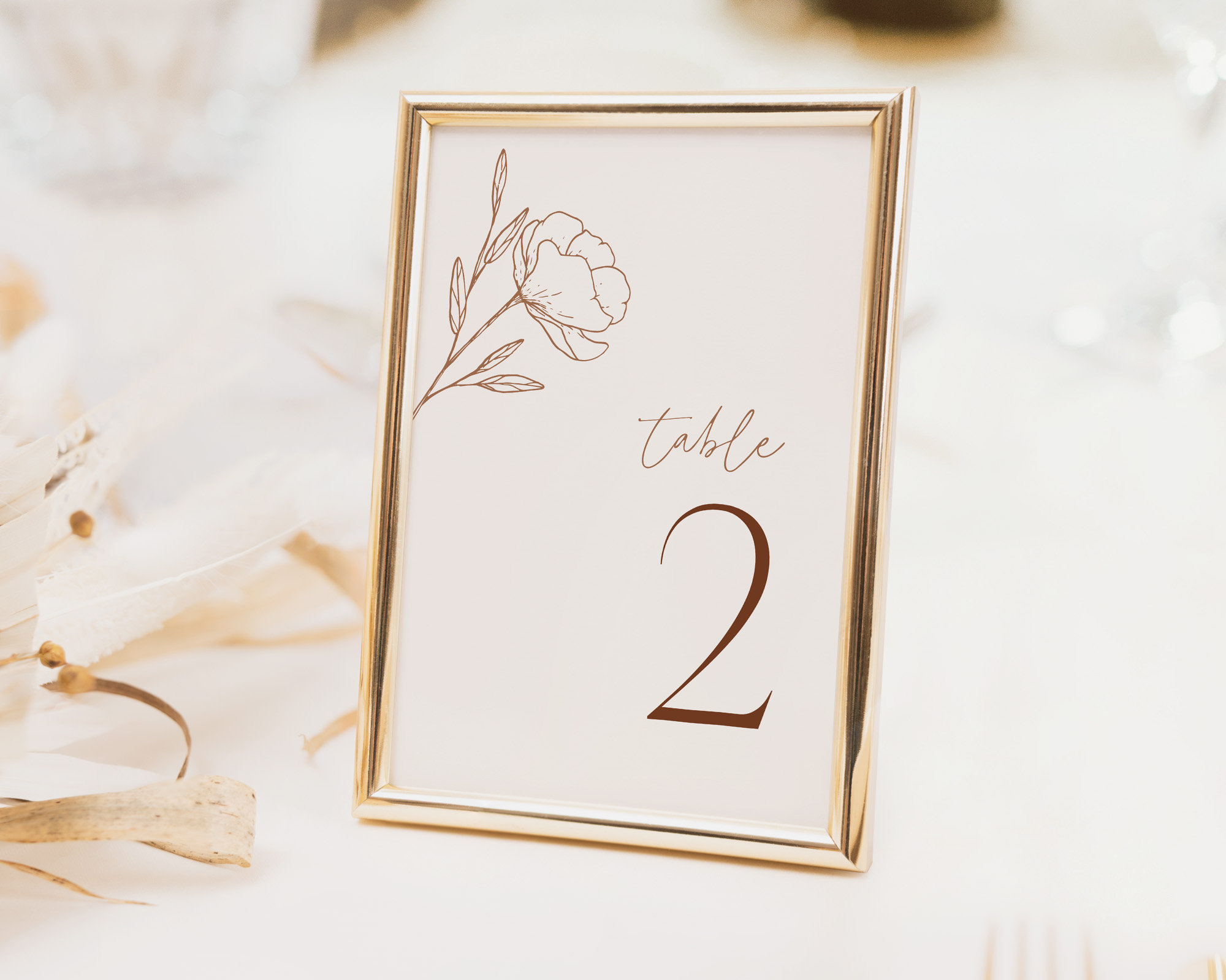 Printable Table Numbers Template Modern Wedding Table - Etsy
