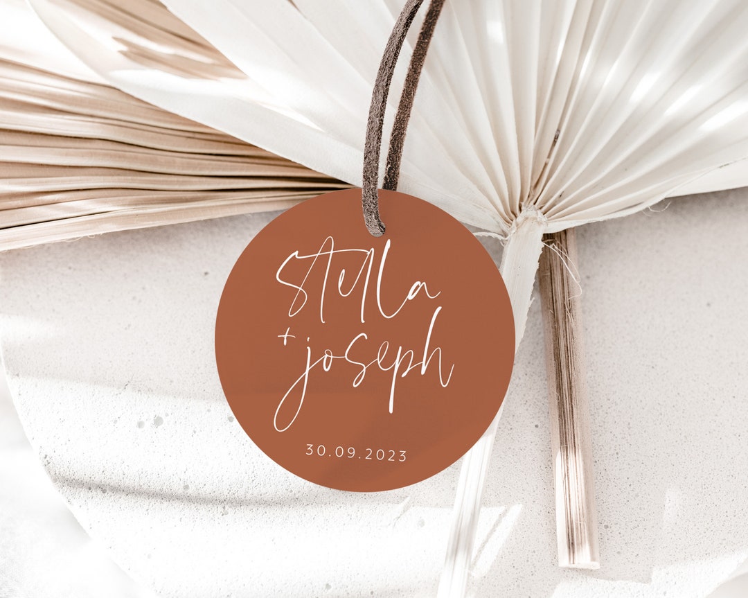 Round Wedding Gift Tags, Thank You Gift Tags for Wedding, Bonbonniere ...