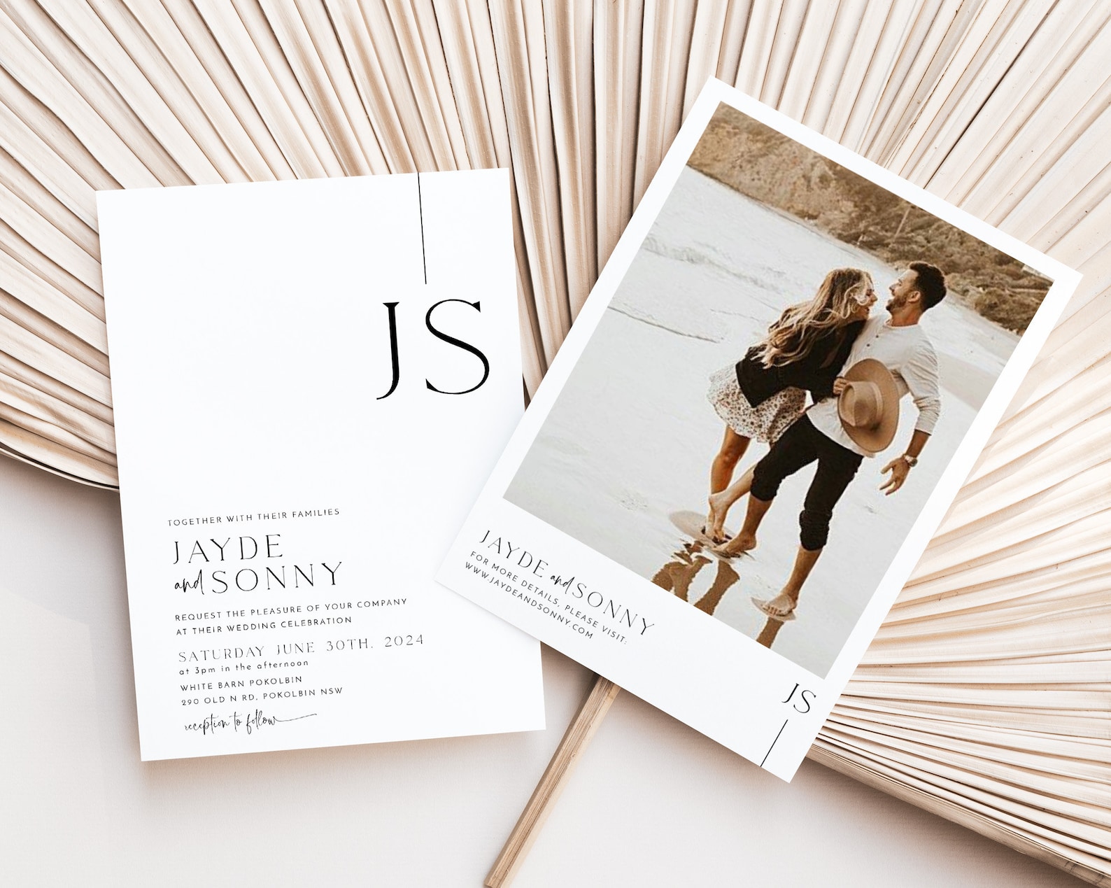 Minimalist Wedding Invitation Template Set Wedding Invitation | Etsy