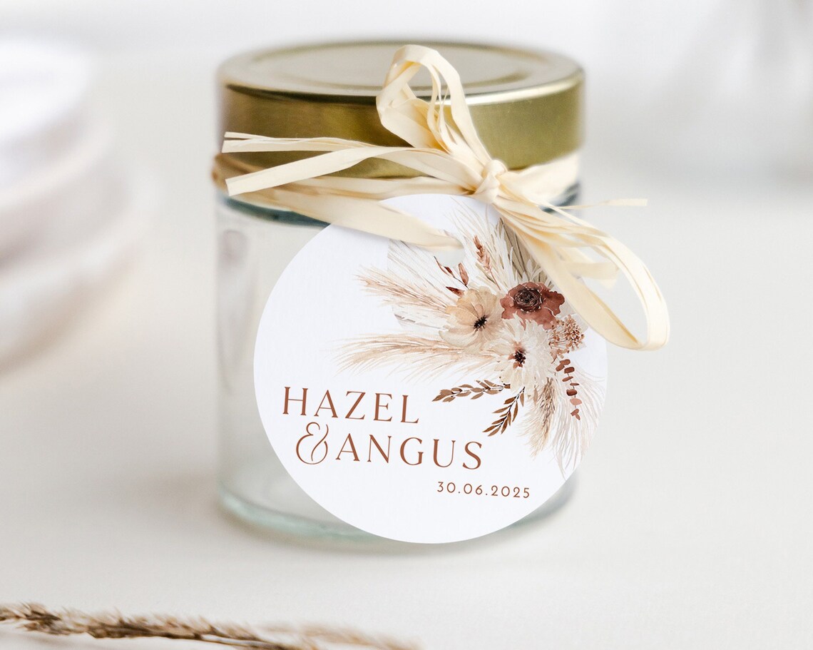 Boho Wedding Favor Tag Template Boho Favour Tag Printable - Etsy