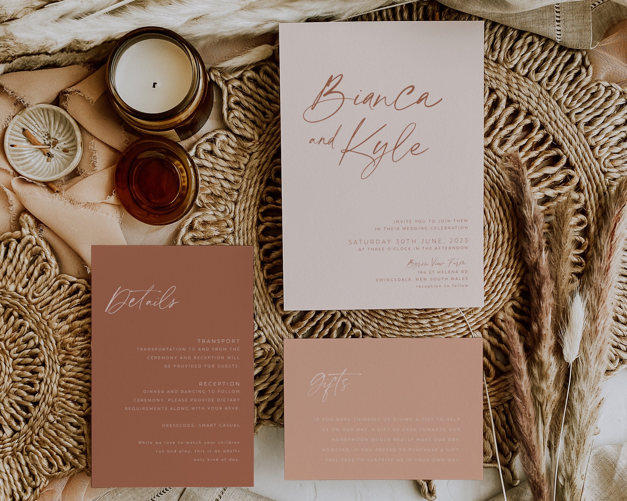 Minimal Wedding Invitation Template Set Wedding Instant - Etsy Canada