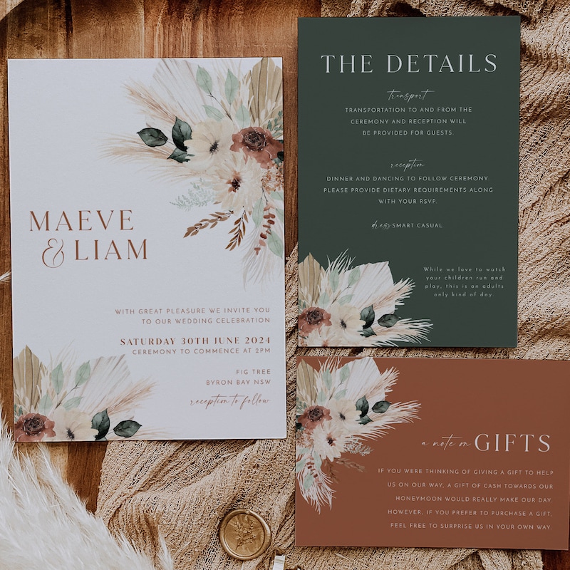 Boho Invitation - Etsy