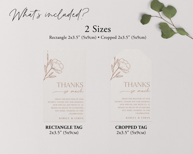 Wedding Favor Tag Template Minimalist Favour Tag Printable - Etsy