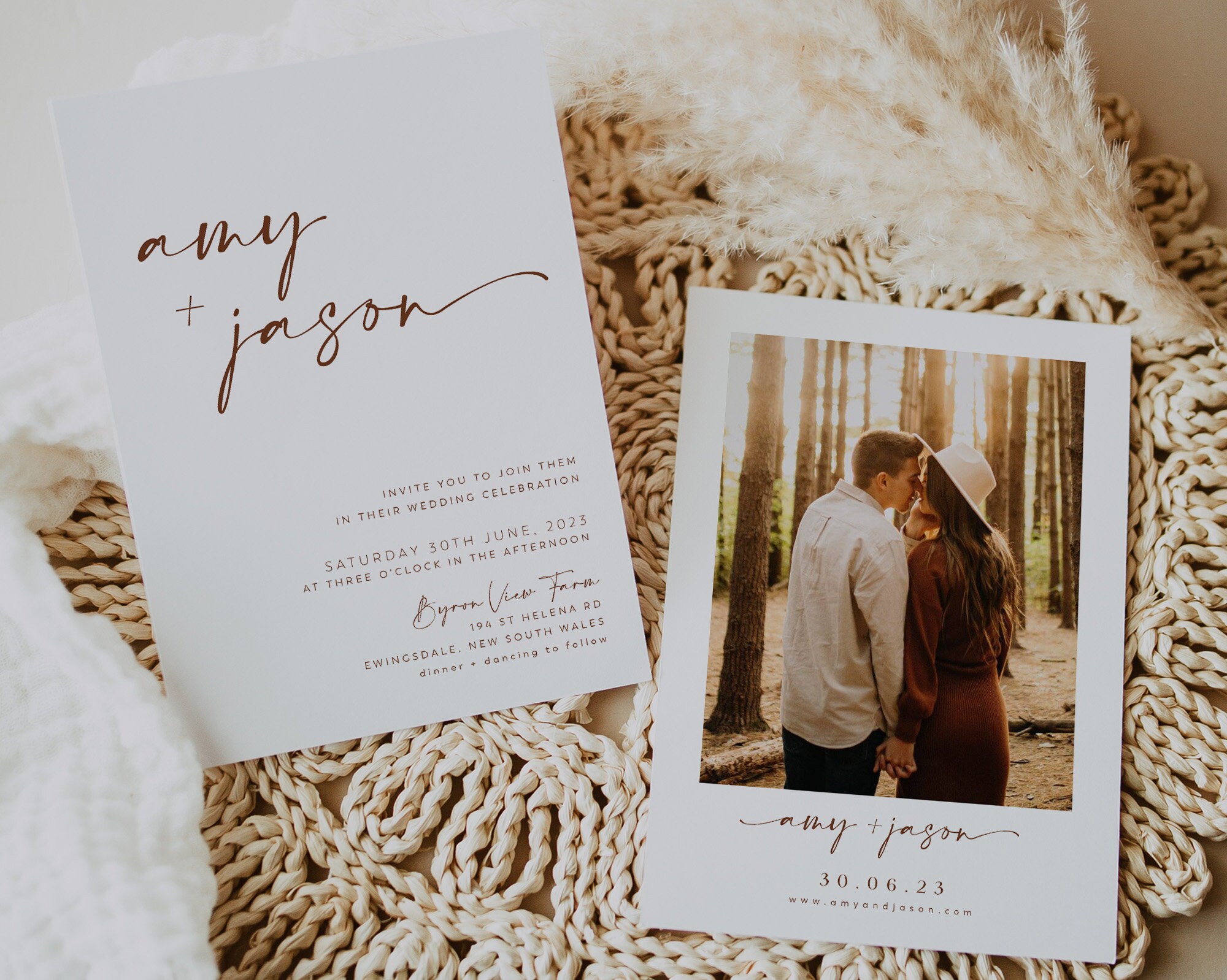 Wedding Invitation Template Invitation with Photo Wedding | Etsy