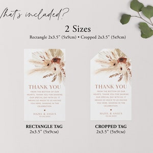 Wedding Favor Tag Template, Boho Favour Tag, Printable Favor Tag, Boho ...