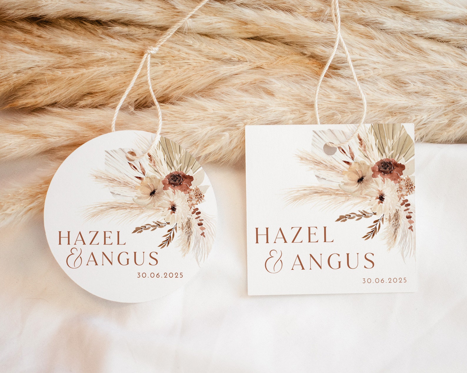 Boho Wedding Favor Tag Template Boho Favour Tag Printable - Etsy