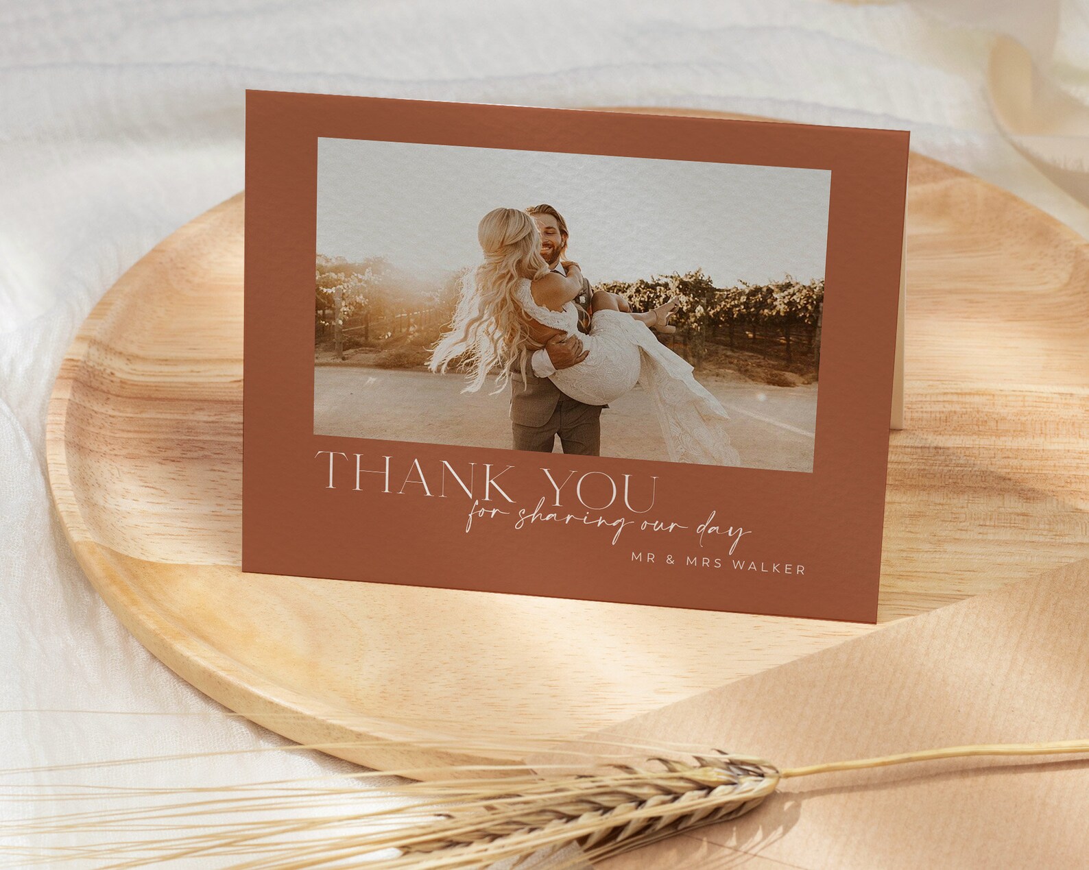 Photo Thank You Card Instant Fully Editable Thank You Card - Etsy