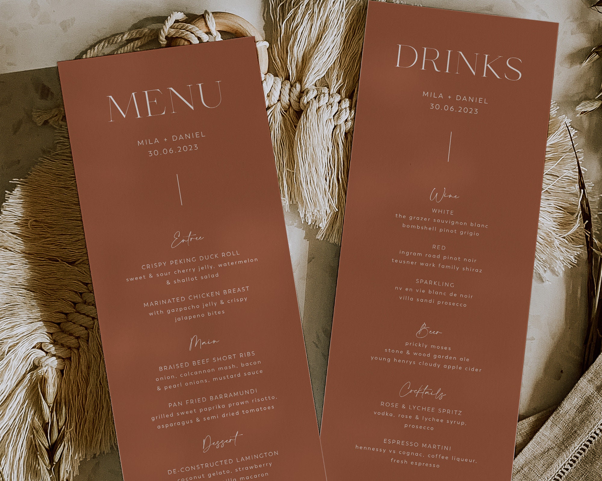 Minimal Wedding Menu Template Minimalist Wedding Menu Modern | Etsy