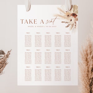 Boho Seating Chart, Wedding Seating Chart, Modern Seating Chart ...