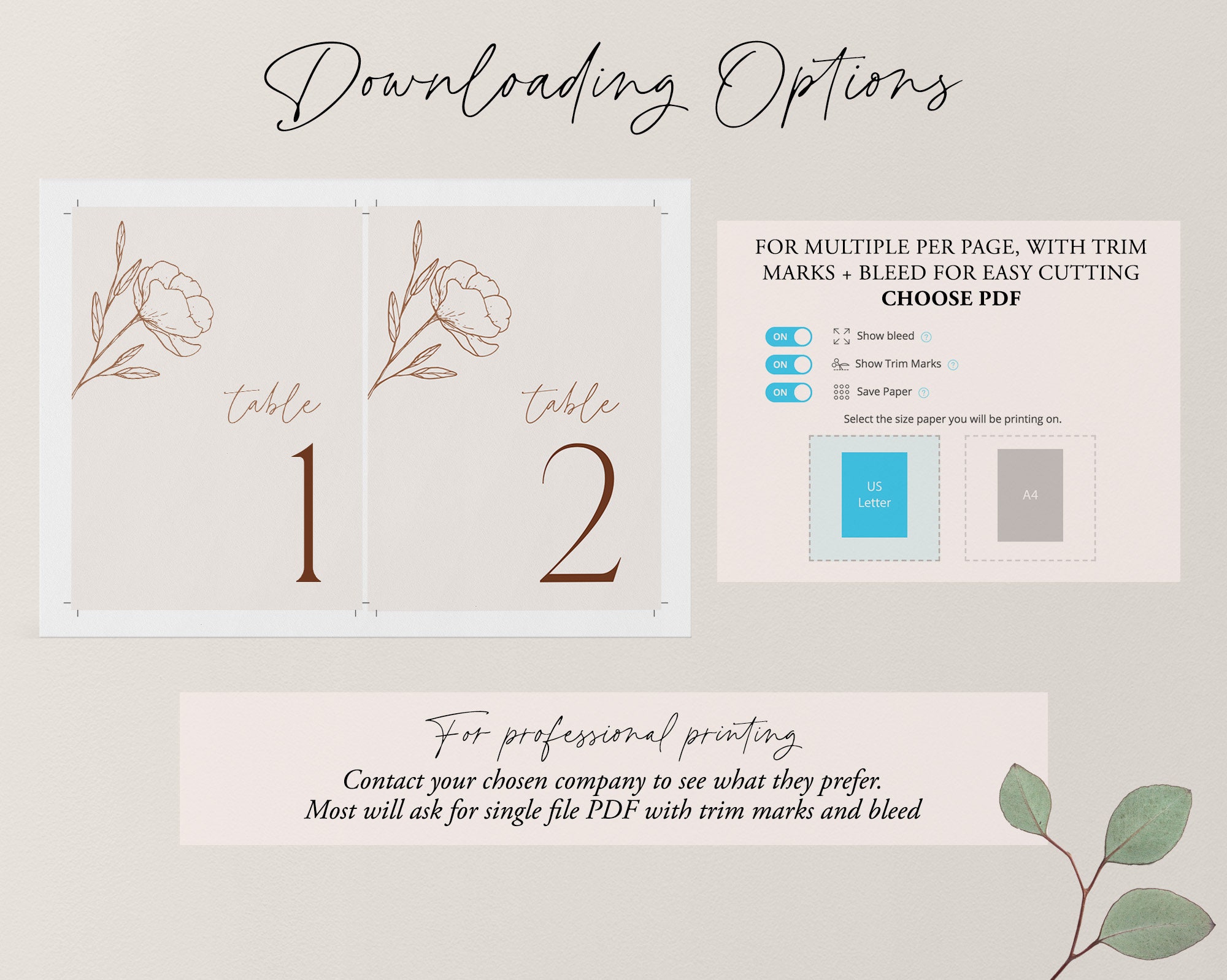 Printable Table Numbers Template Modern Wedding Table - Etsy
