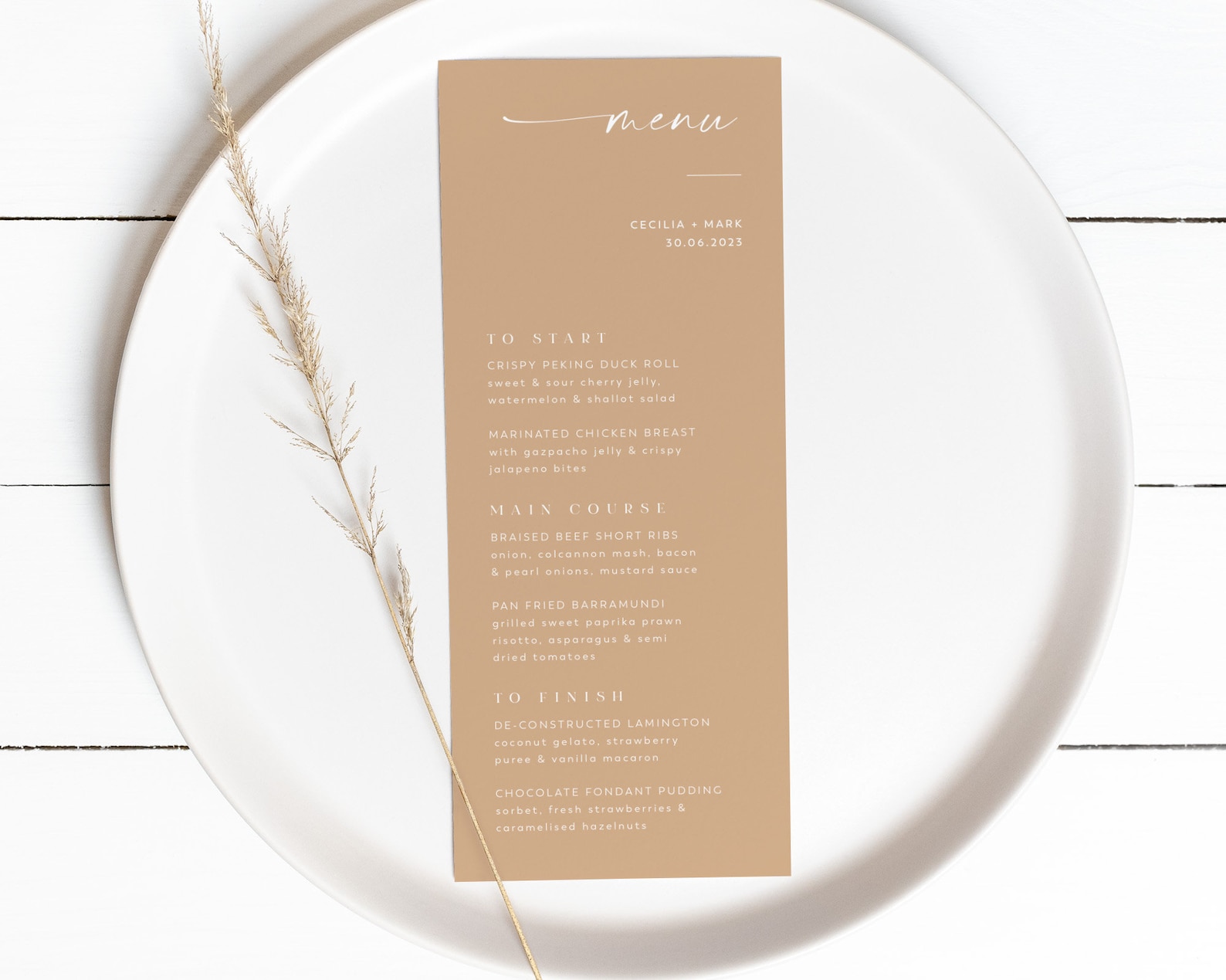 Minimal Wedding Menu Template Minimalist Wedding Menu Modern - Etsy