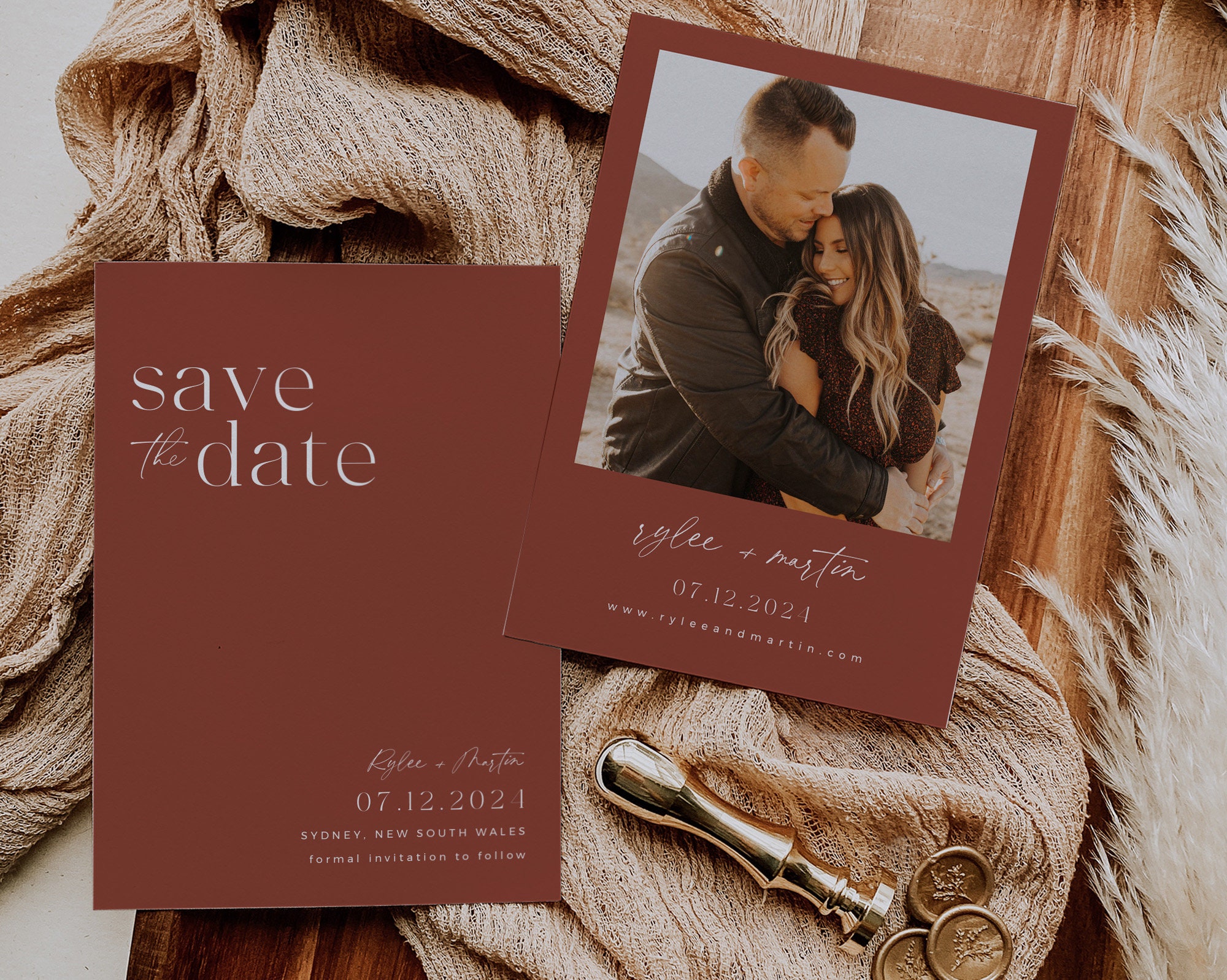 Photo Save The Date Template Minimal Save The Date Etsy