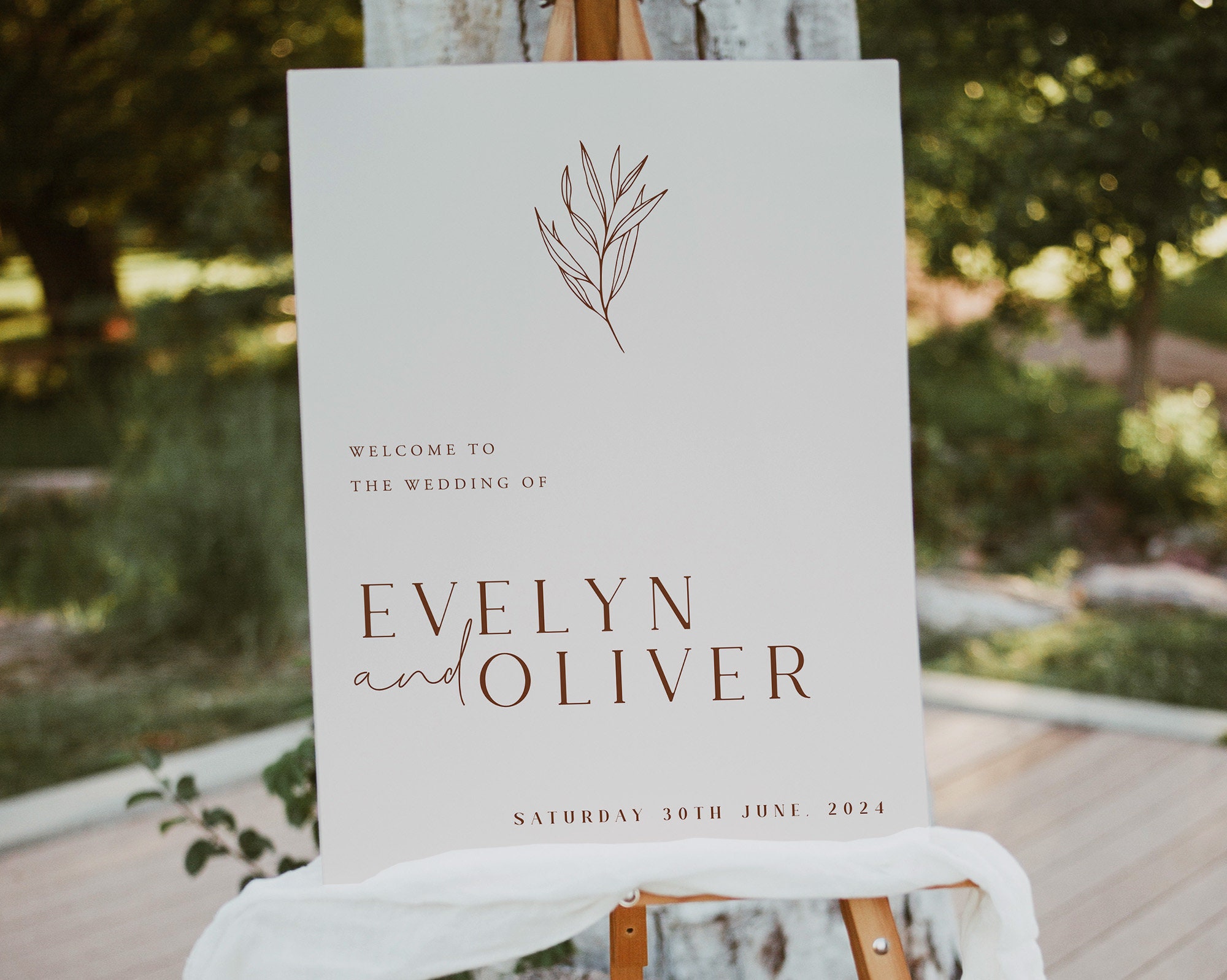 Boho Wedding Welcome Sign Template Modern Welcome Sign - Etsy