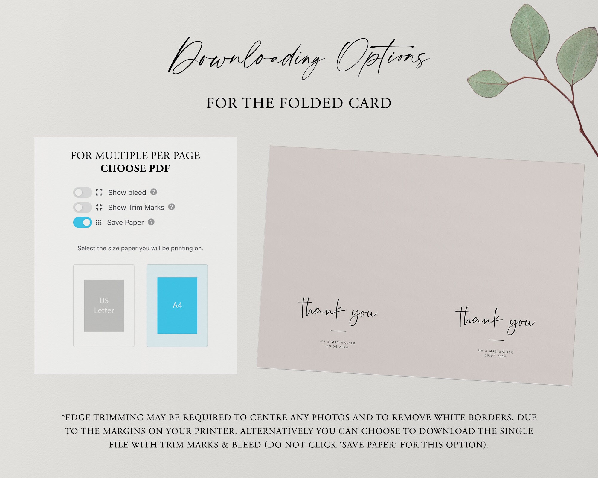 Thank You Card Template Instant Fully Editable Thank You | Etsy