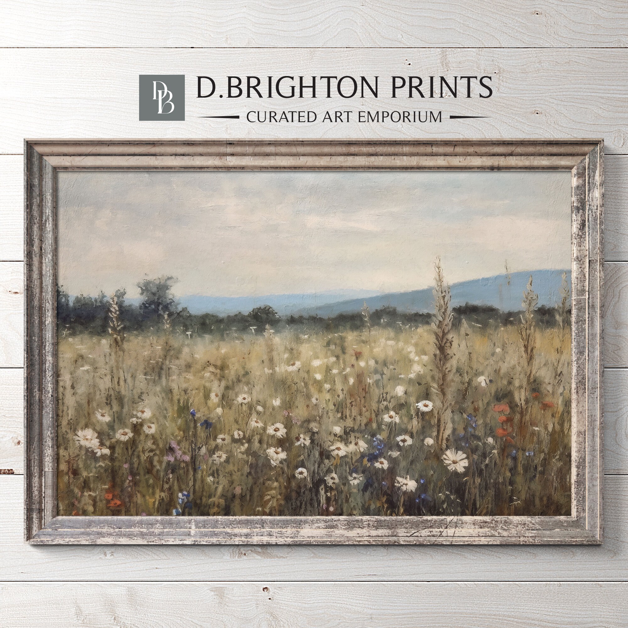 Spring Flowers Landscape Instant Downloadable Prints Vintage Muted Love ...