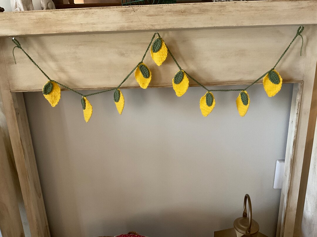 Lemon Garland-mantel Garland-handmade-home Decor - Etsy