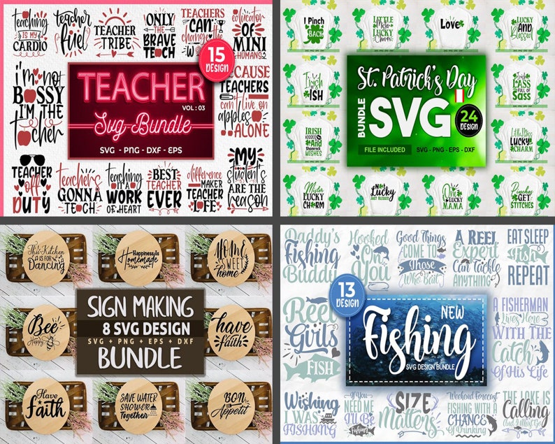 The 1400 Massive Svg Cut Files Bundle for Cricut, Silhouette, Brother ...