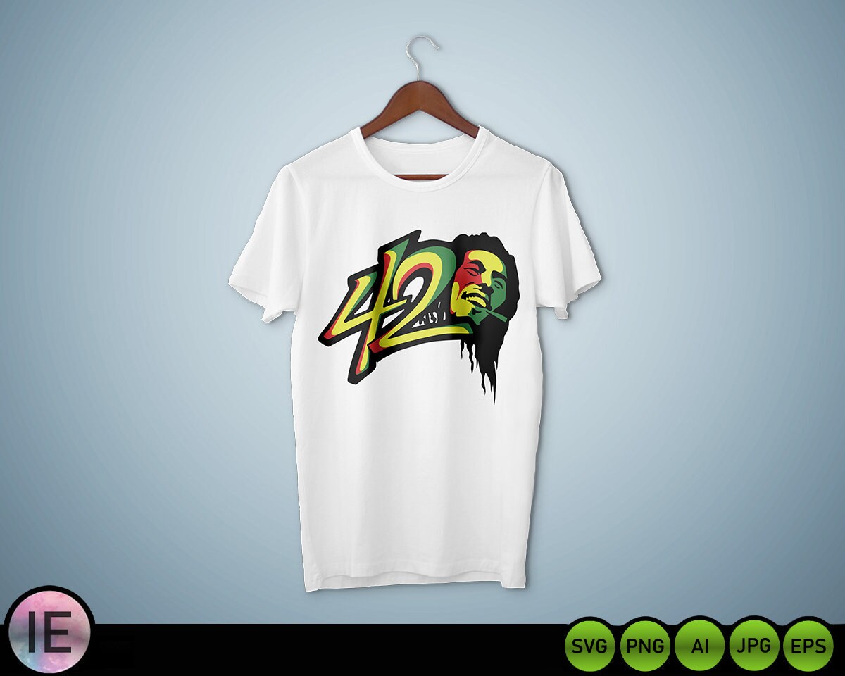BOB MARLEY 420 Svg Silhouette Svg Png Bob Marley Svg Files for - Etsy