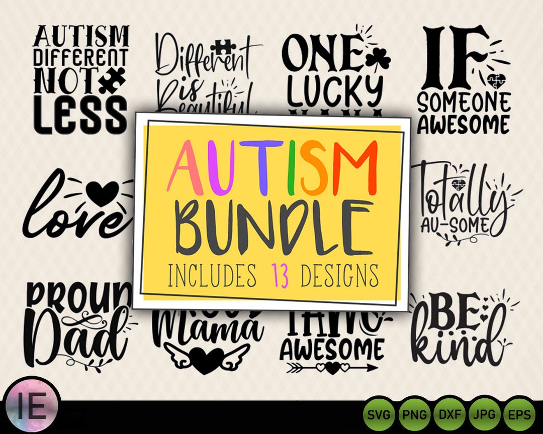 Autism Svg Bundle, 13 Designs Pack Svg Bundle, Lovely Bundle Pack Svg ...
