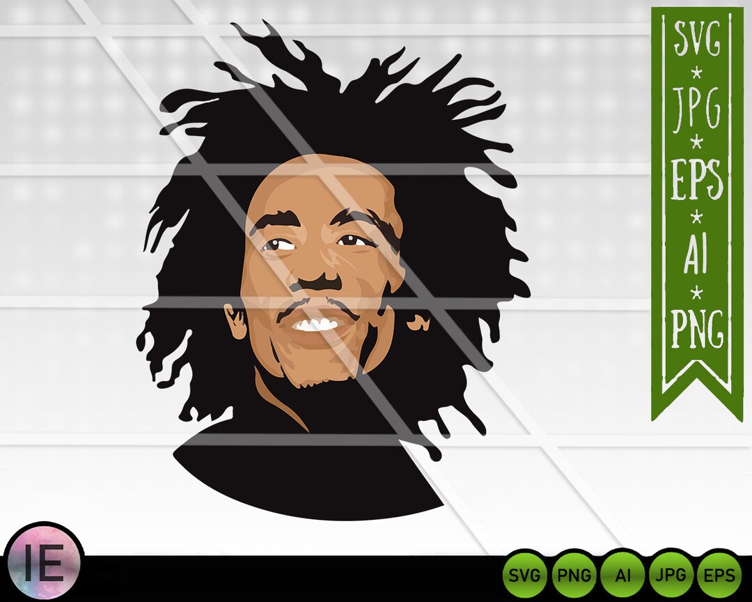 Bob Marley SVG Cut Files for Cricut, Silhouette Printable Vector Clip ...