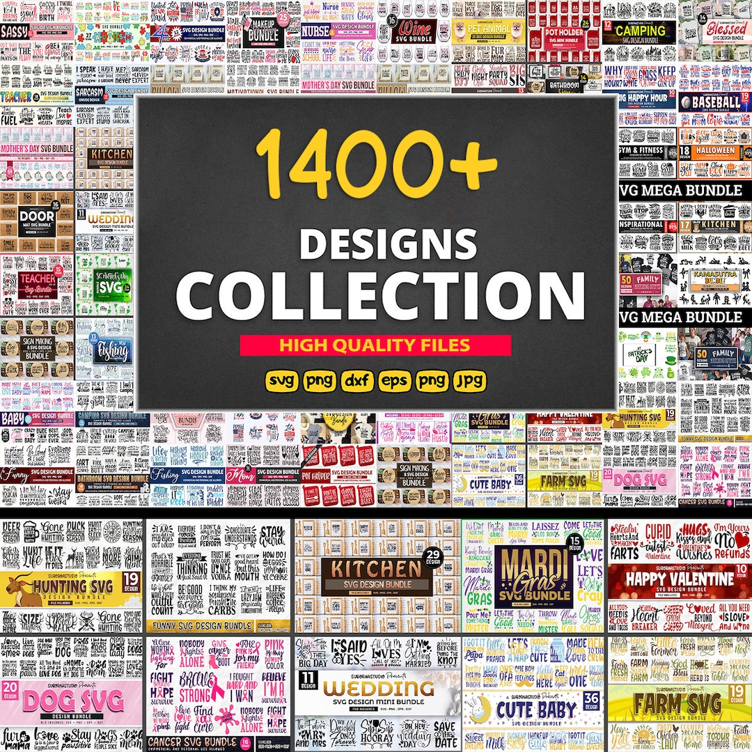 1400 Huge Svg Cut Files for Cricut | Silhouette | Brother | Laser - Etsy