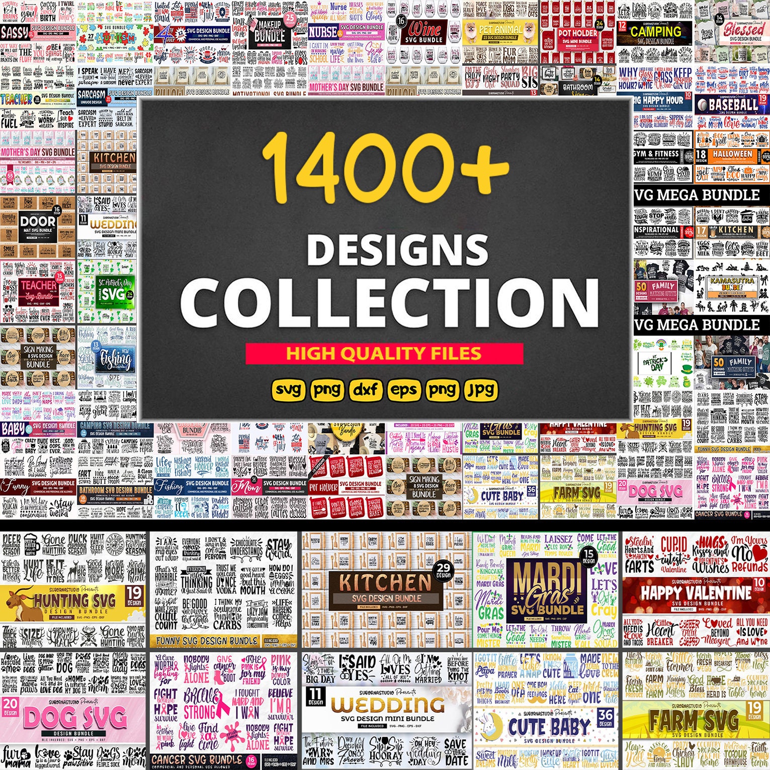 1400 Huge Svg Cut Files for Cricut | Silhouette | Brother | Laser - Etsy