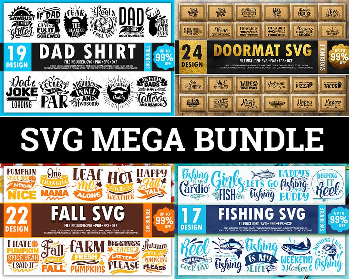 The 1400 Massive Svg Cut Files Bundle for Cricut Silhouette - Etsy