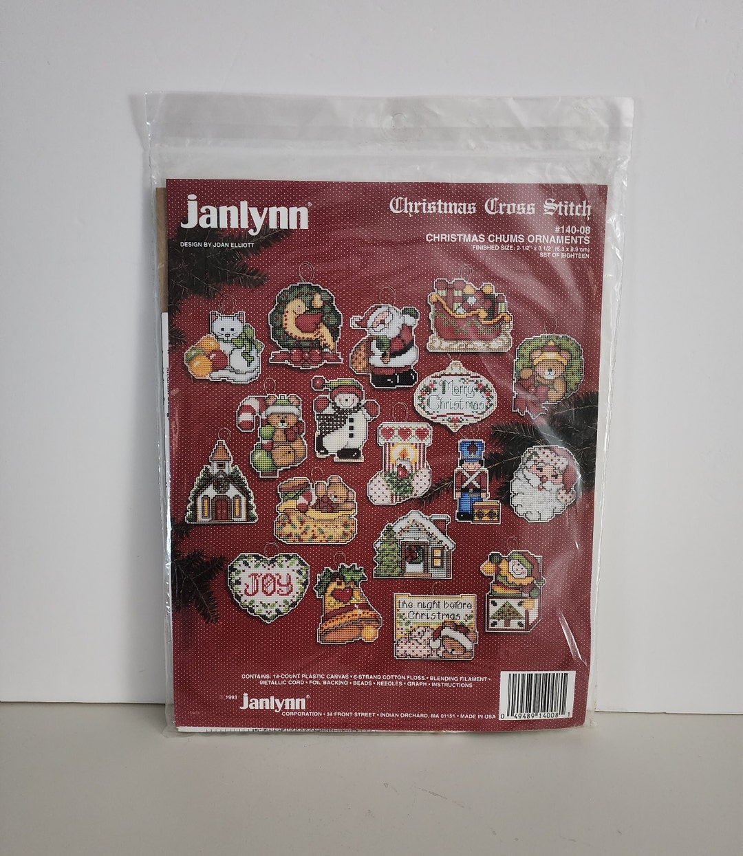Janlynn Christmas Cross Stitch, Christmas Chums Ornaments, Plastic ...