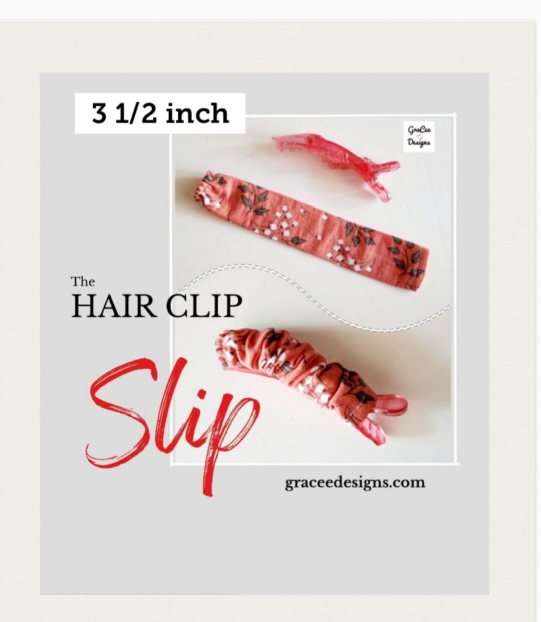 Fabric 3 1/2 Inch Hair Clip Slip: Heavy Duty Hair Accessories - Etsy