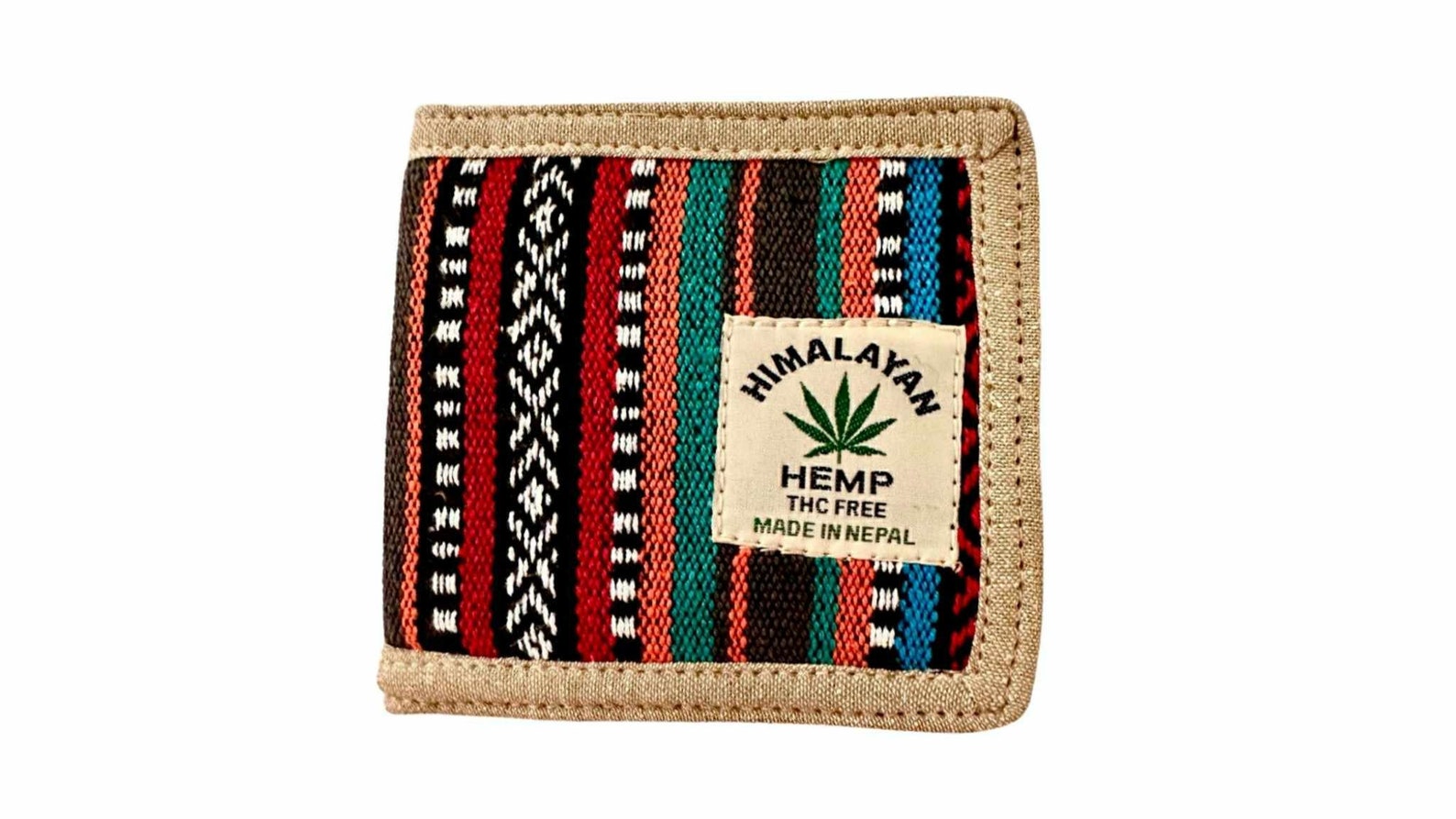 Hemp Bi-fold Wallet: Gheri Fabric, Vegan Slim Wallet - Etsy