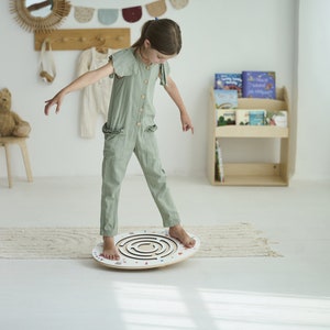 Labyrinth Balance Board, Wood Wobble Toy, Wobble Board, Montessori ...
