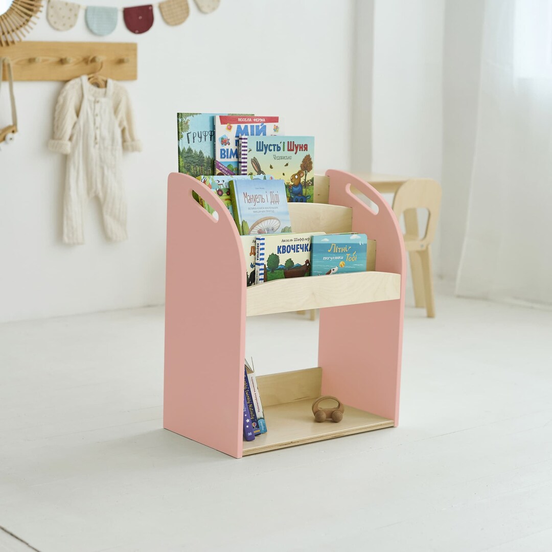 Kids Book Rack, Portable Bookshelf, Wooden Toddler Bookshelf ...