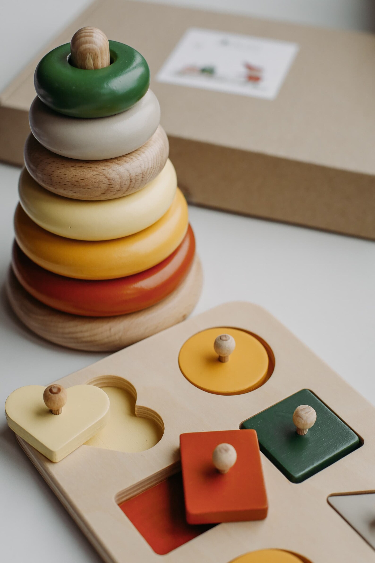 Color Sorting Toy, Geometric Puzzle, Montessori Toys, Wooden Toys, Baby ...