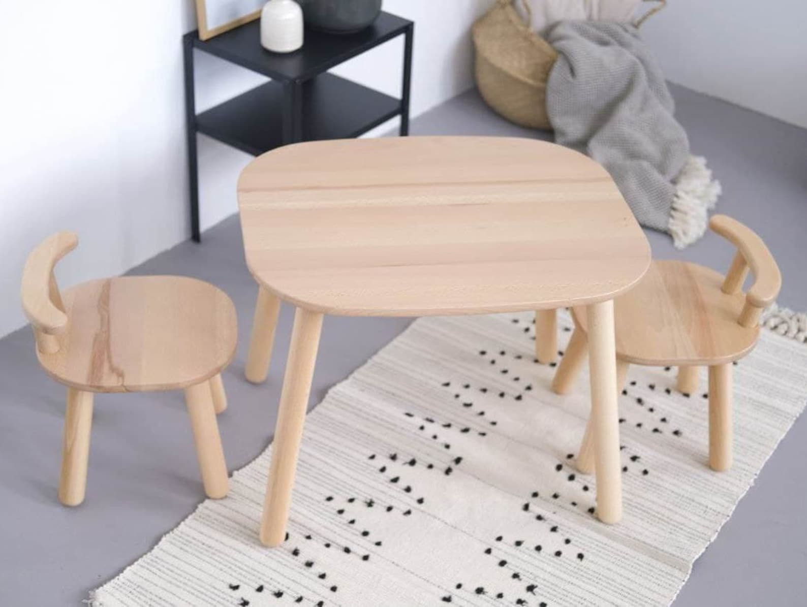 Wooden Kids Table and Chairs Set Kids Furniture Wooden | Etsy