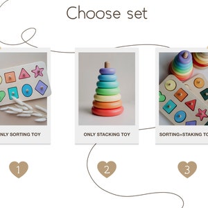 Color Sorting Toy, Geometric Puzzle, Montessori Toys, Wooden Toys, Baby ...