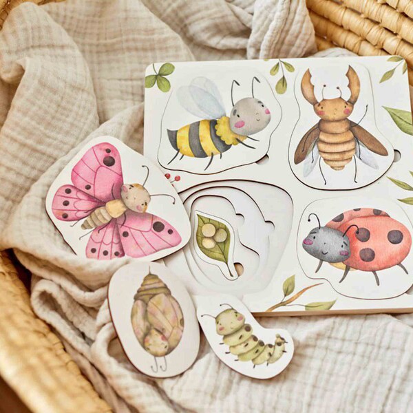 Wooden Bug Puzzles - Etsy