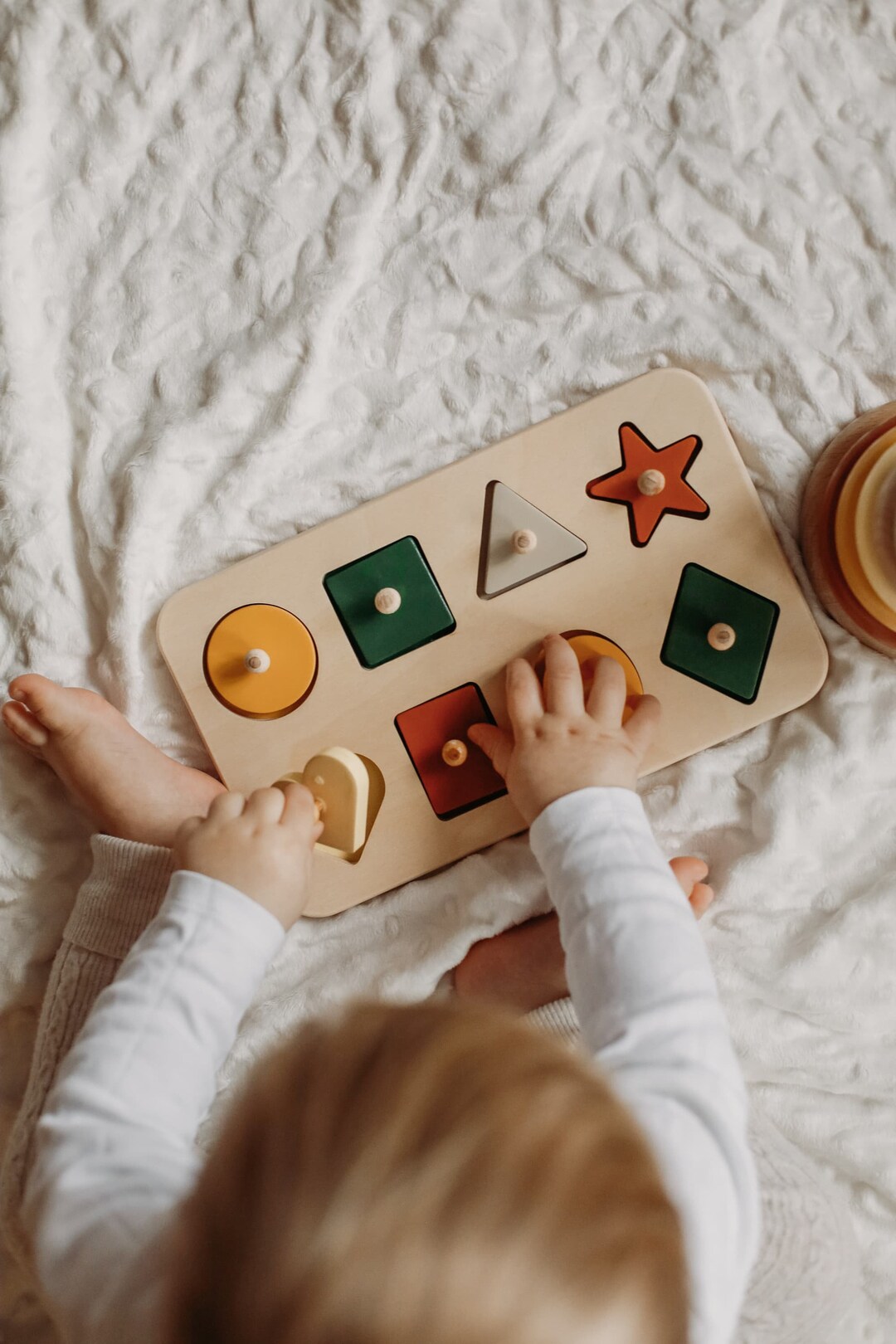 Color Sorting Toy Geometric Puzzle Montessori Toys Wooden - Etsy