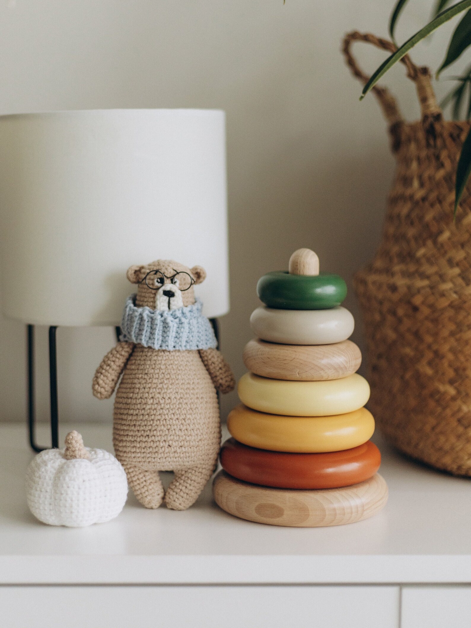 Wooden Ring Stacker Toy / Wooden Pyramid / Educational Toy / - Etsy