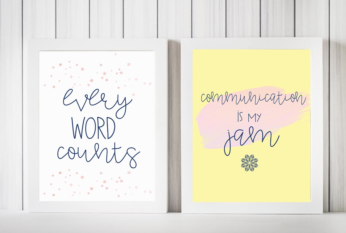 Every Word Counts SLP Gift Speech Room Art Speech Teacher | Etsy
