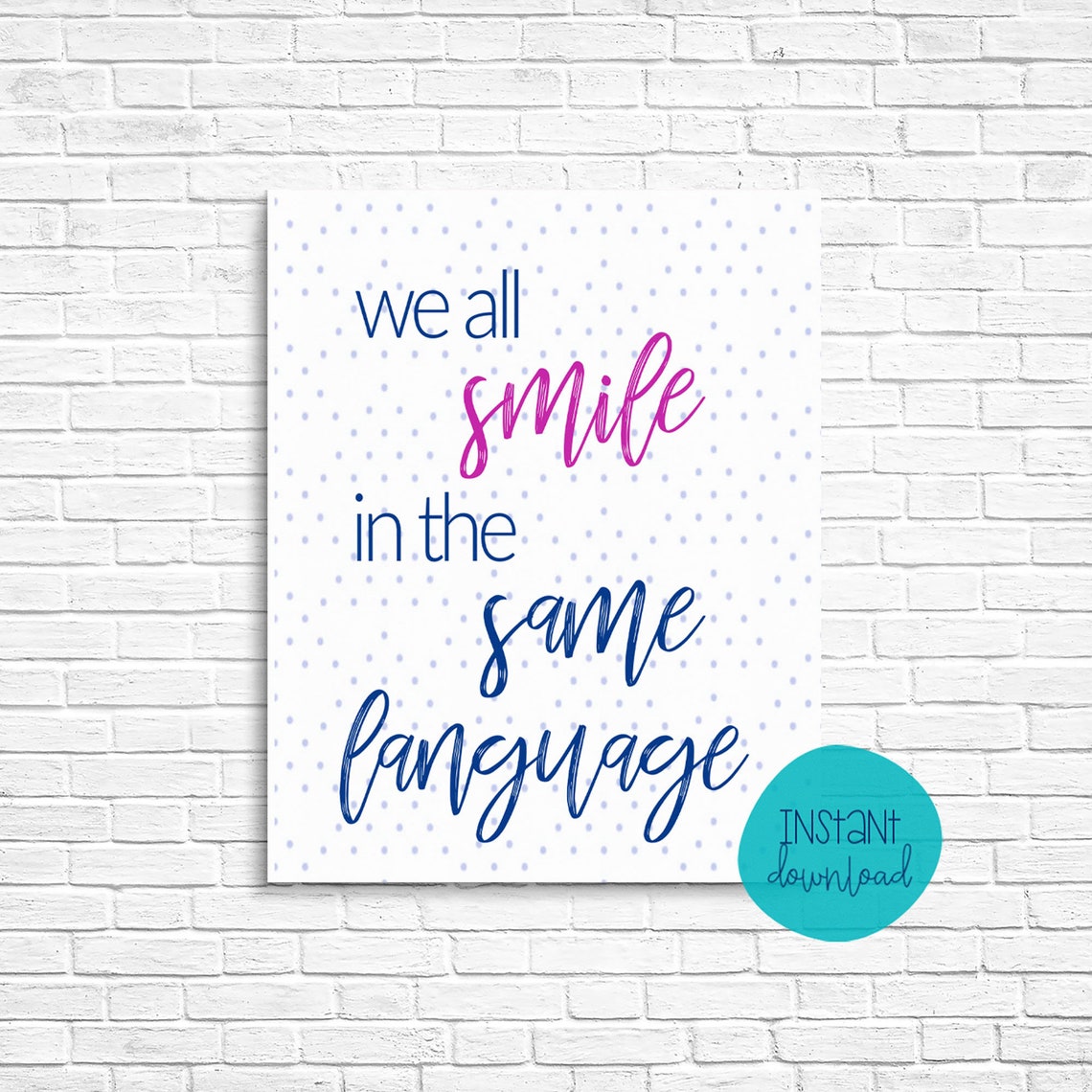 We All Smile in the Same Language, Gift for Speech-language Pathologist ...
