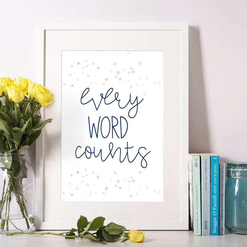 Every Word Counts, SLP Gift, Speech Room Art, Speech Teacher Thank You ...