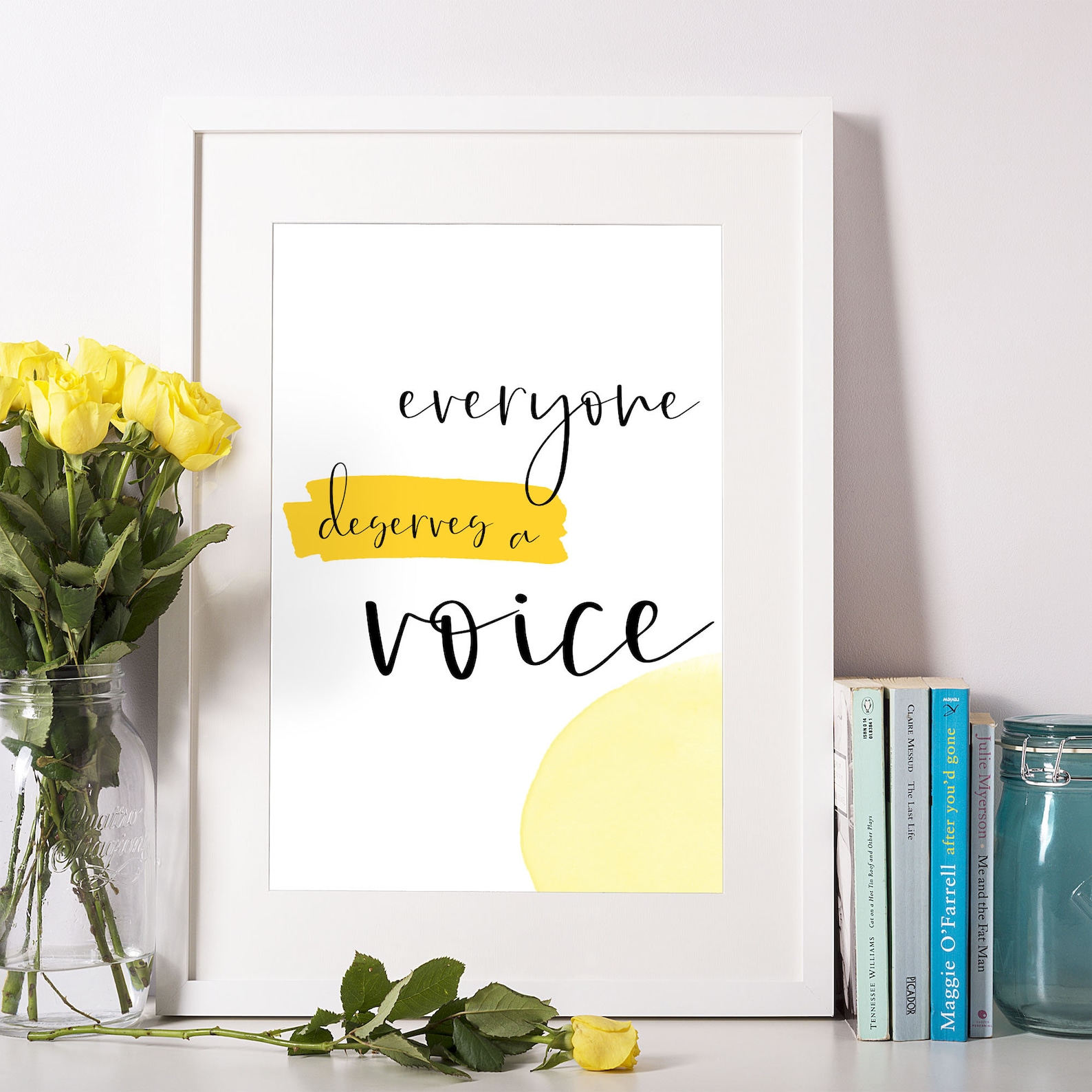 Everyone Deserves a Voice, Speech Therapy Decor, Speech Therapist Gift ...